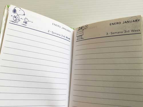 Mini diario Snoopy – Diary – Peanuts – años 80 | Listings