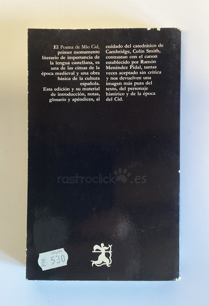 Libro Poema de Mio Cid – Edición de Colin Smith – Ediciones Catedra ...