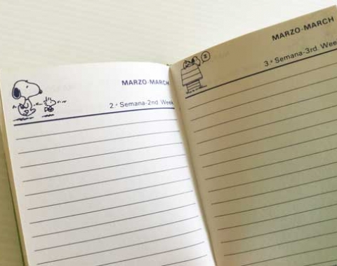 Mini diario Snoopy – Diary – Peanuts – años 80 | Listings